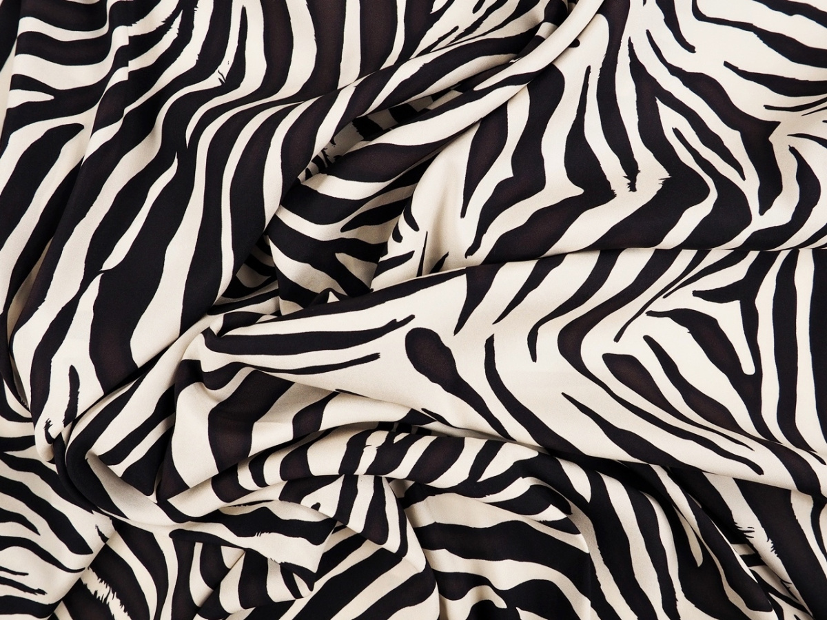 Jedwab elastyczny - Paski zebry